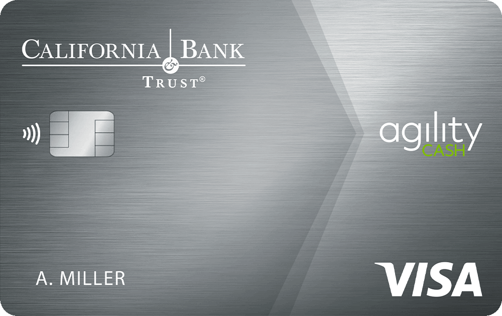 Agility Cash Back Credit Card | California Bank & Trust